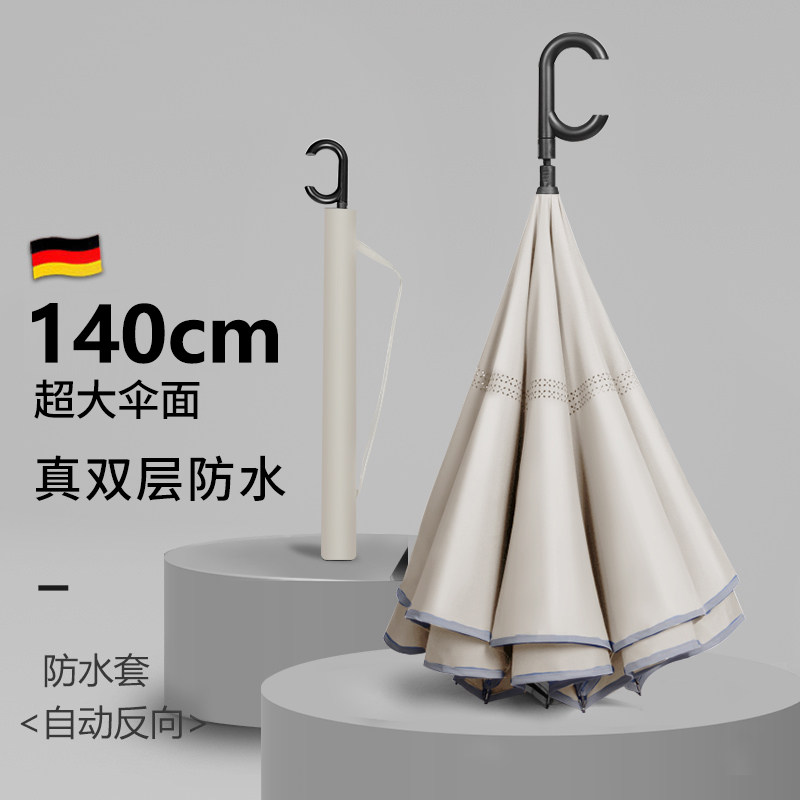 Reinforced 16-rib automatic reverse umbrella: your ultimate guardian in ...