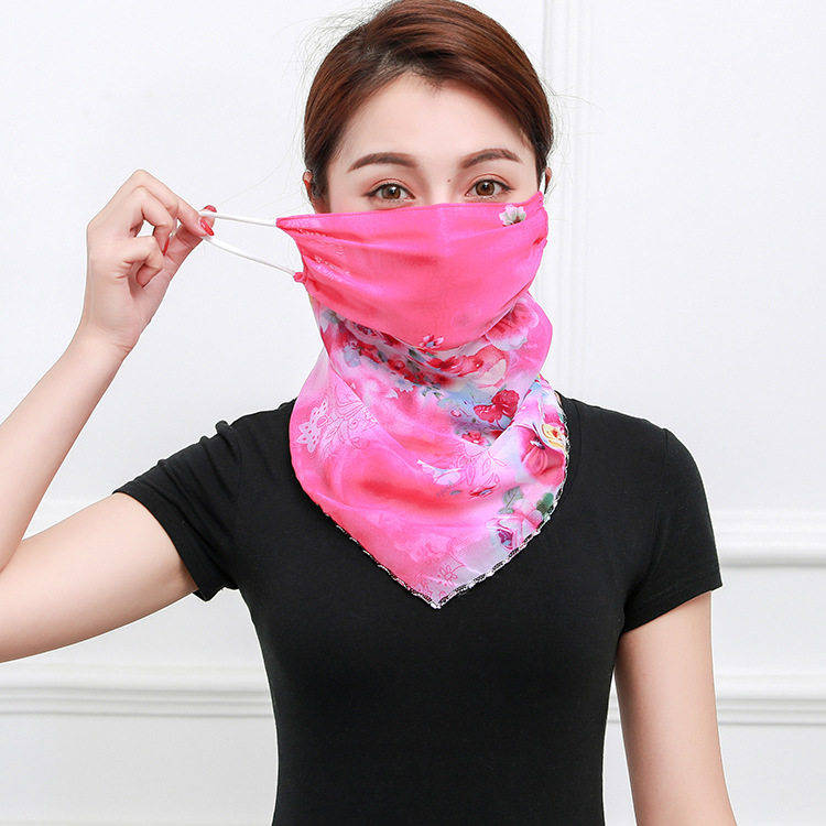 Buy New female neck breathable mask anti-ULTRAviolet chiffon thin veil ...