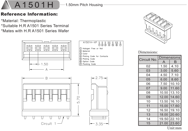 A1501H-08P替代莫氏87439 胶壳 台湾灿达HR连接器-阿里巴巴
