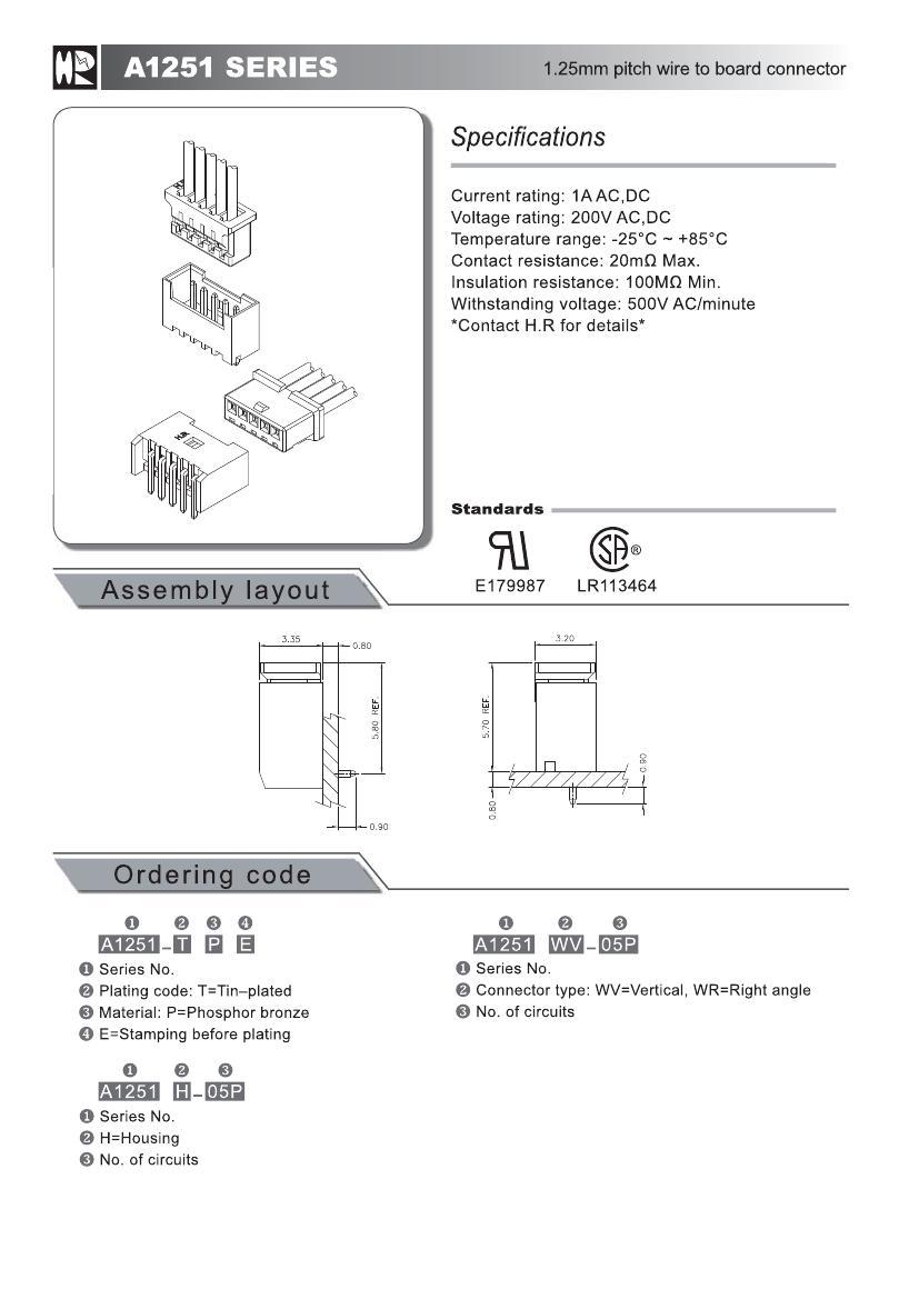 台湾灿达HR连接器 替代JAE IL-Z A1251H-10P Housing 胶壳-阿里巴巴