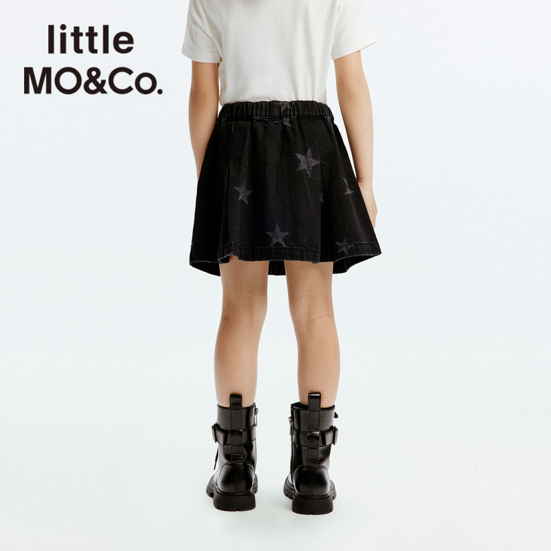 little moco童装春秋装新款女童甜酷纯棉牛仔短裙：时尚安全，妈妈放心的选择！-儿童牛仔裙-淘宝好物网