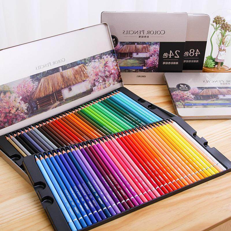 Купить 6567oily карандаш Железная коробка 36 48color 72 Цвет ...