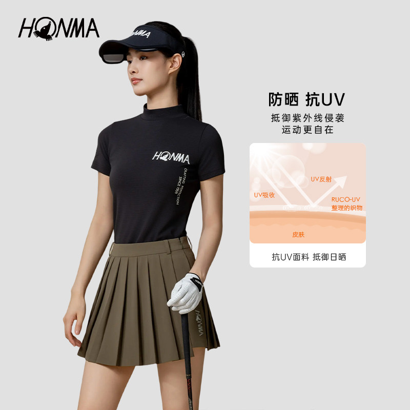 HONMA 2025新款女士短袖Polo | 高尔夫穿搭新宠，优雅运动两不误！-高尔夫服装-淘宝好物网
