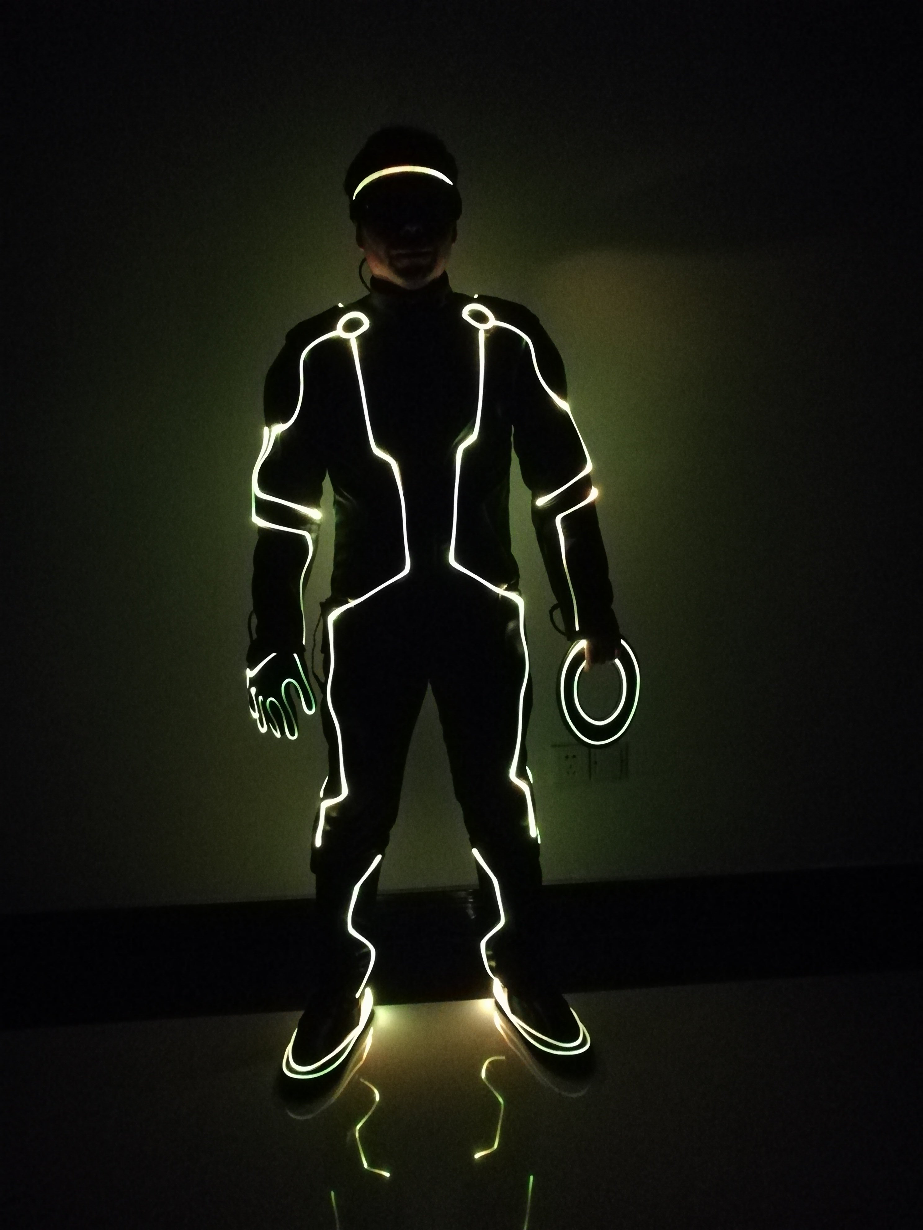 创战纪 发光光纤服装 荧光舞 激光舞 火柴人年会表演演出服定制-Taobao