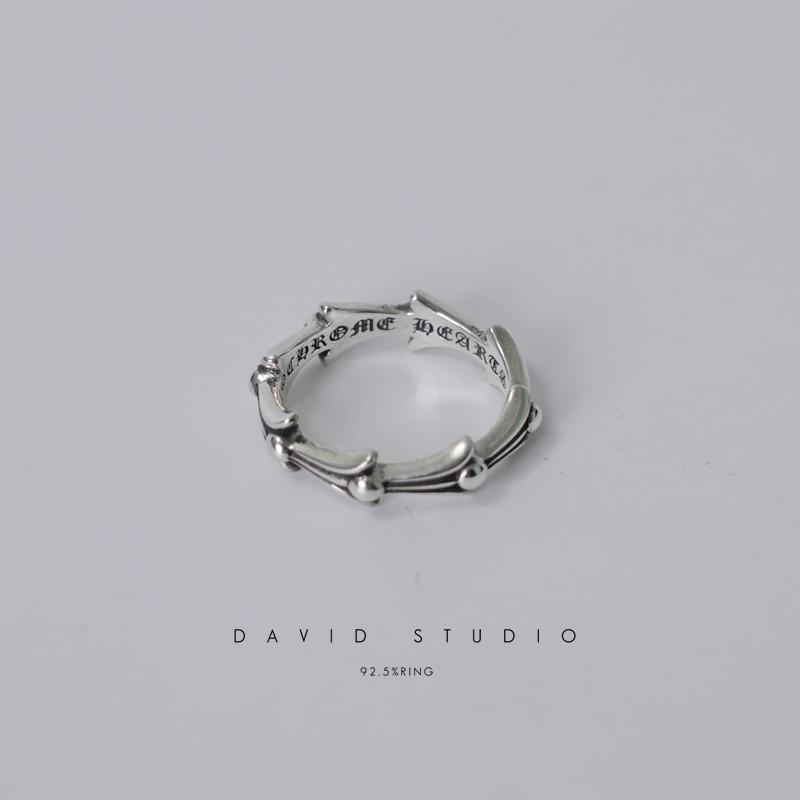 David Studio925纯银十字架鱼骨水波情侣戒！GD同款太绝了！-戒指-淘宝好物网