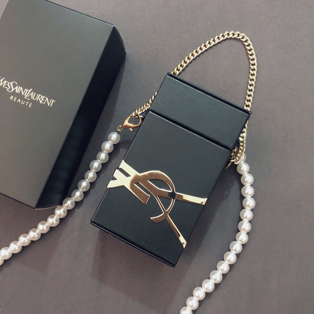 YSL Saint Laurent ysl Free Water Gift Perfumer Box Black Cosmetic Bag ...