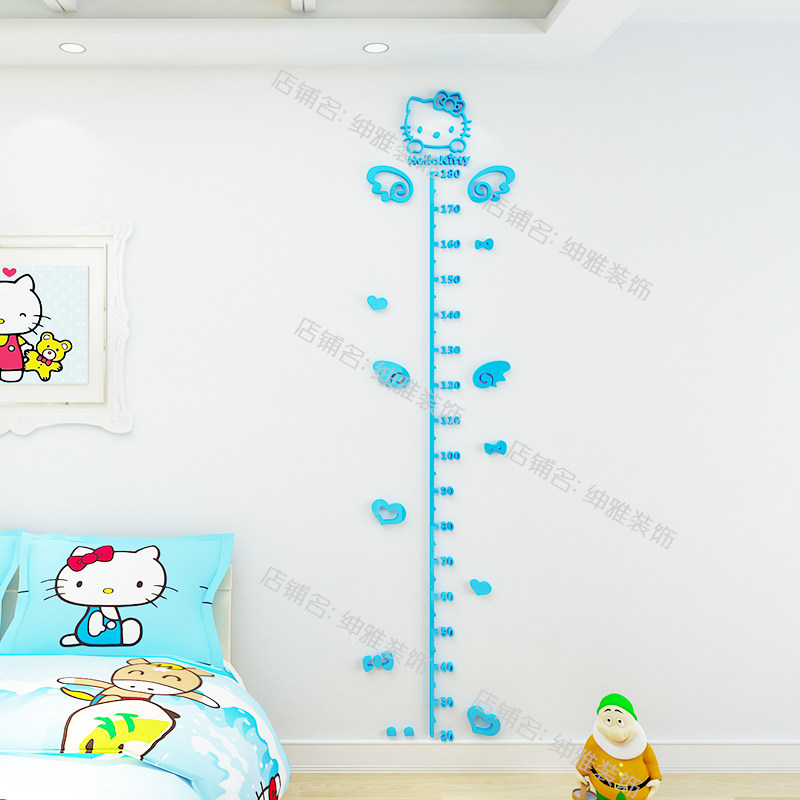 Buy Height stickers removable acrylic 3D height measurement ruler wall ...