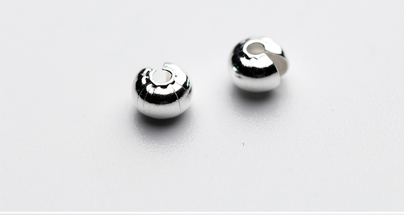 S925银素色3-5MM光面球定位珠开口珠 手工DIY半成品配件批发S0430-阿里巴巴