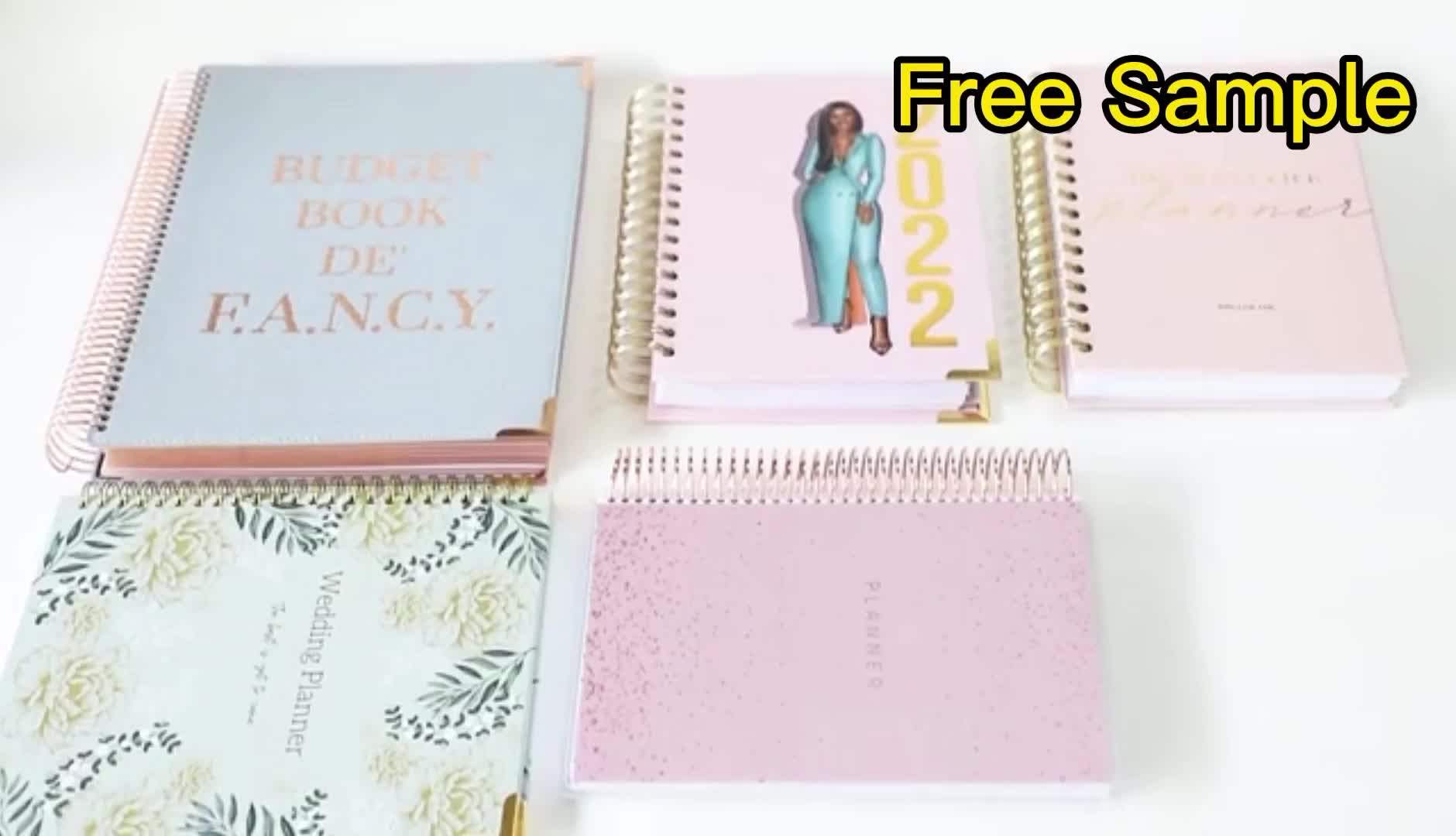 Wholesale 2023 A5 Pink Spiral Weekly Wellness Goal Diary Journal Life ...
