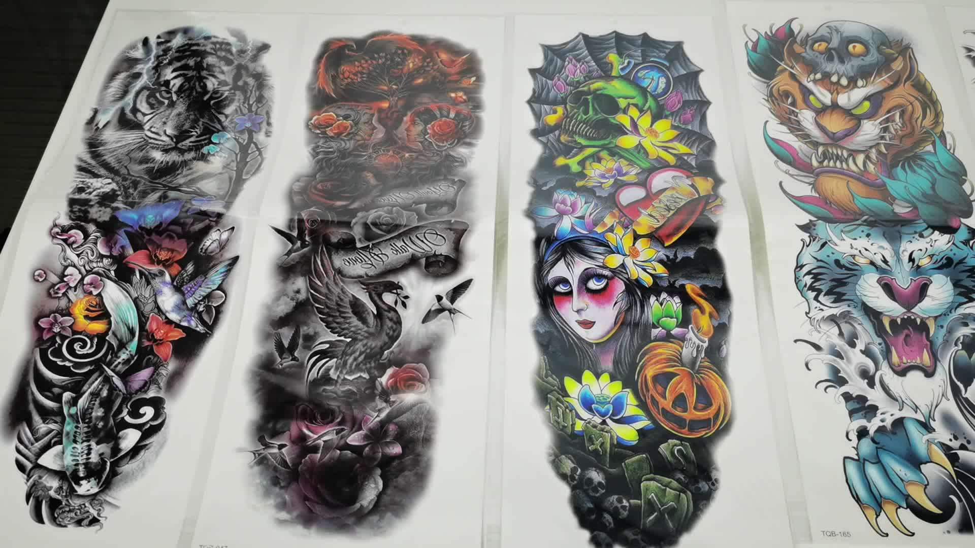 Custom Extra Large Waterproof Temporary Tattoo Stickers Full Arm ...