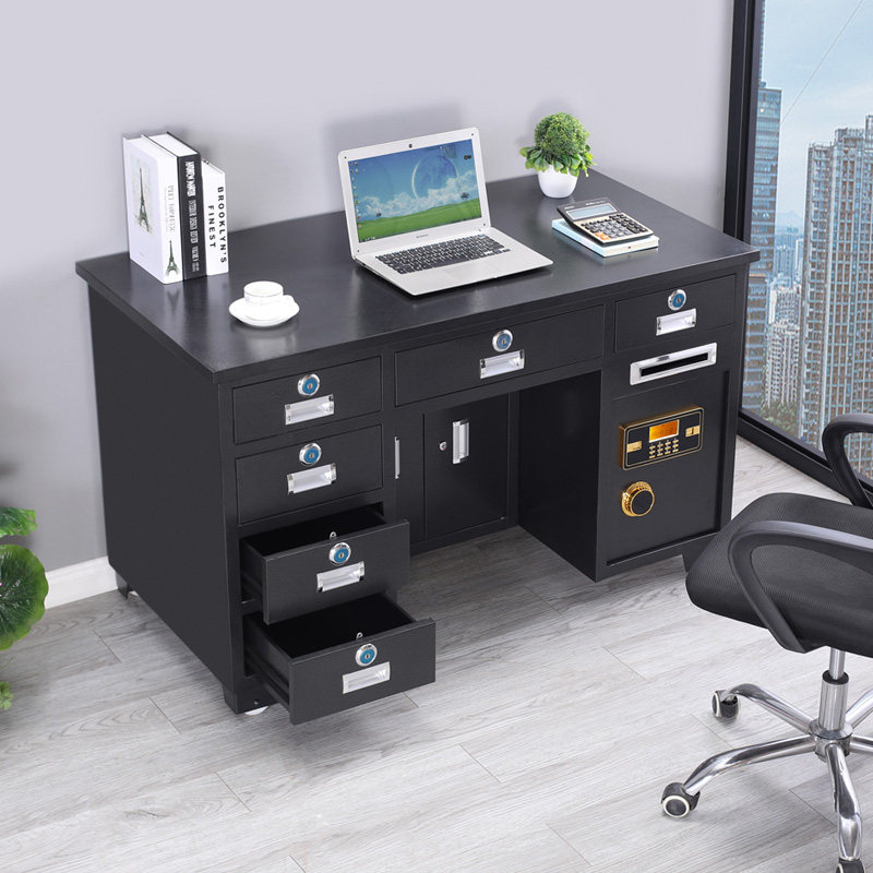 [USD 244.36] All Steel Drawer Safety Desk Desk with Safe Box Home Desk ...