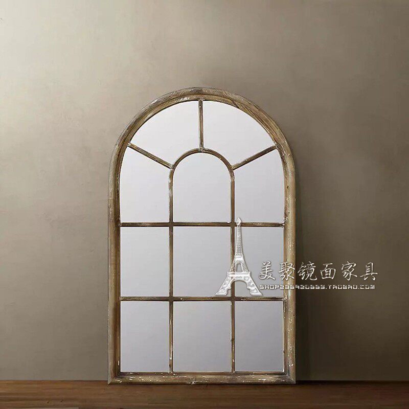 [USD 344.54] European and American Old Fake Window Decorative Mirror ...