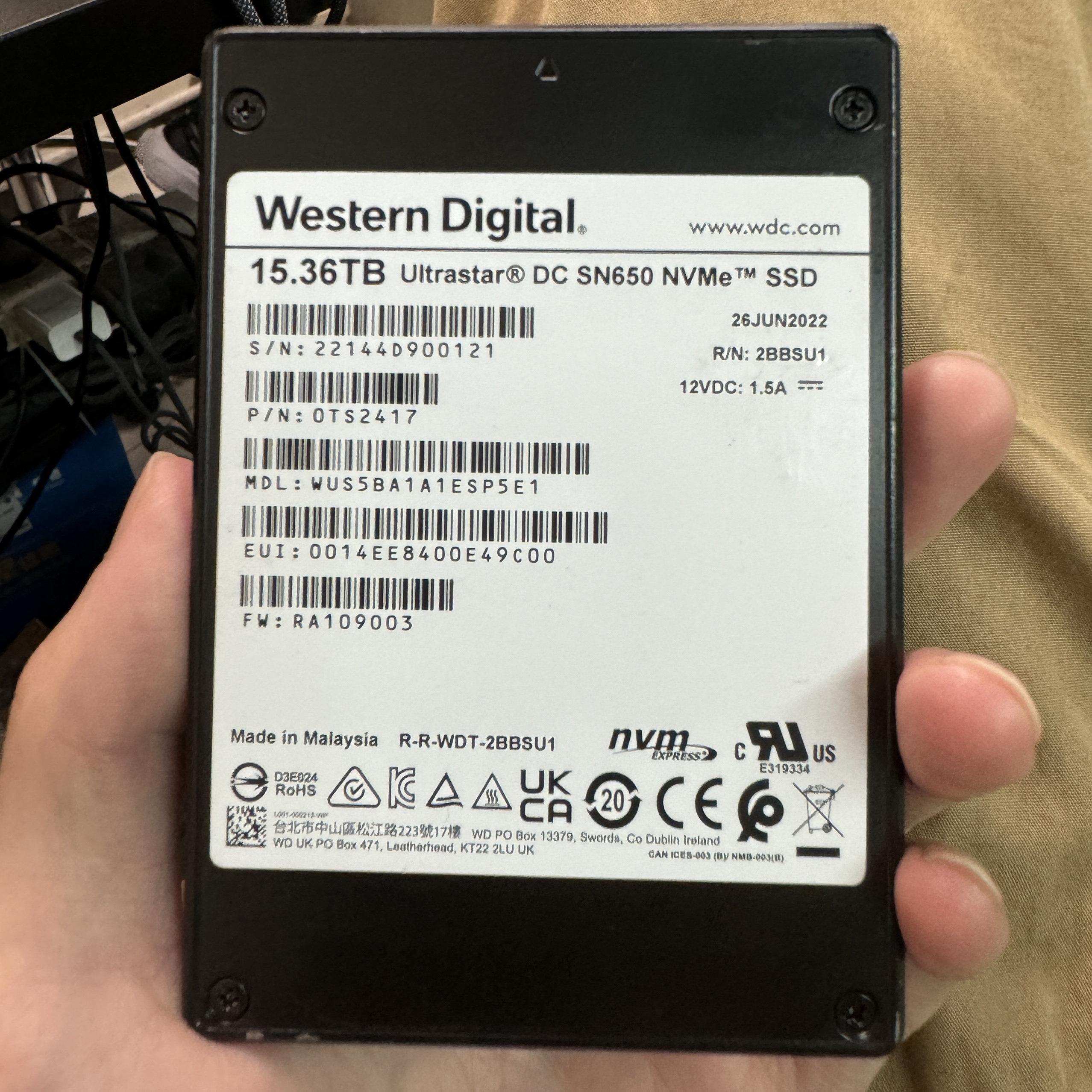 Western digital wd sn650 15.36t u.3 pcie4.0 nvme ssd: new height of ...