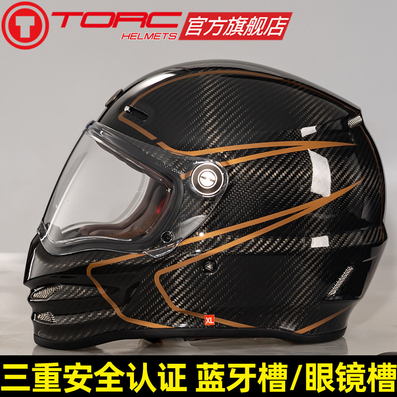 [USD 498.93] TORC Motorcycle Carbon Fiber Helmet Full Helmet Large Code ...