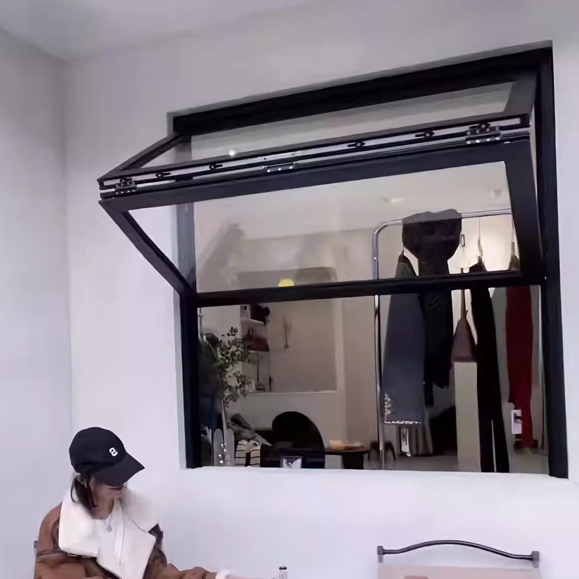 上下折叠窗定制，奶茶咖啡店吧台新宠？😍-铝合金窗-淘宝好物网