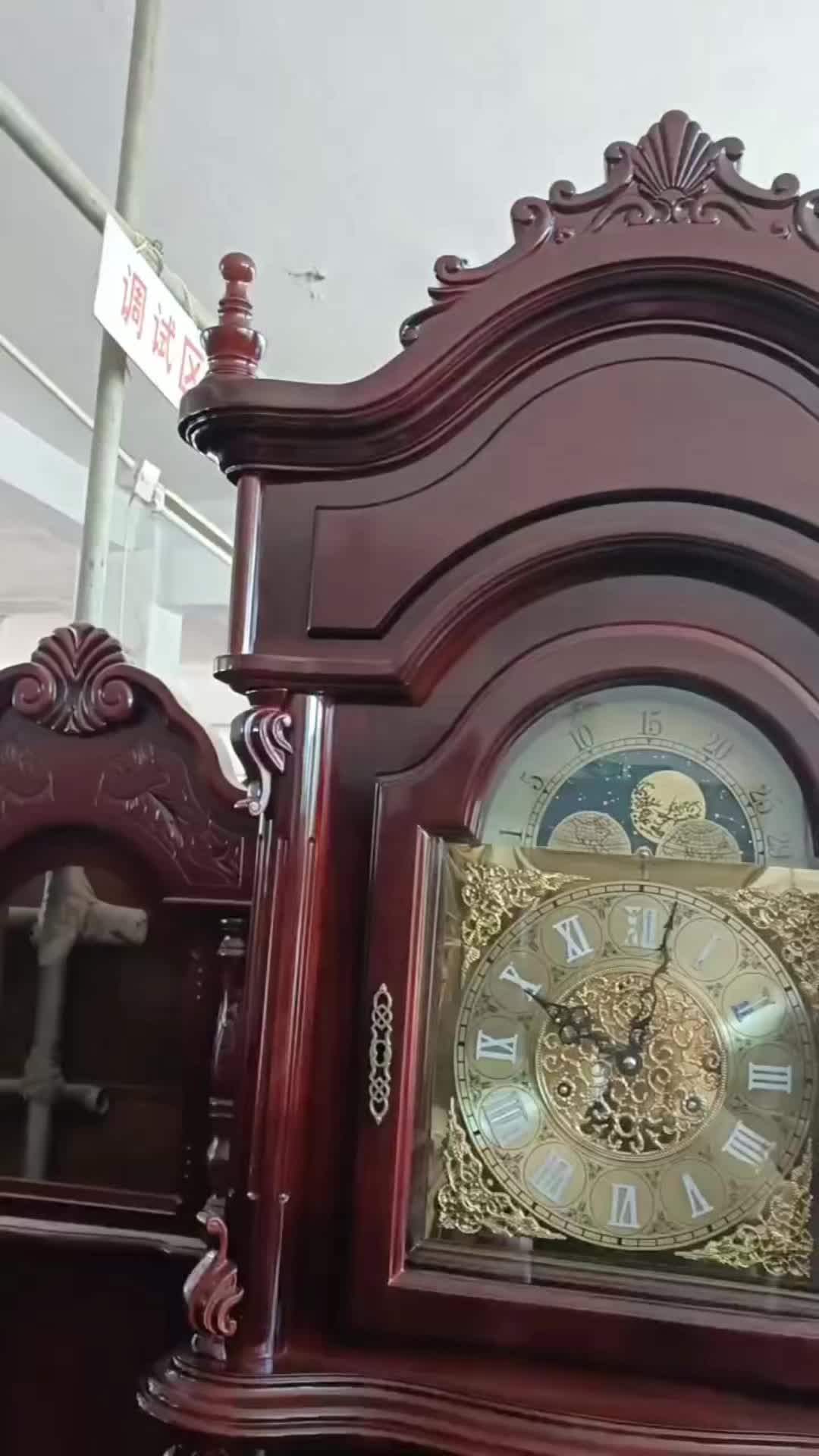 Mechanical Wooden Classical Pendulum Grandfather Stand Antique Clock ...