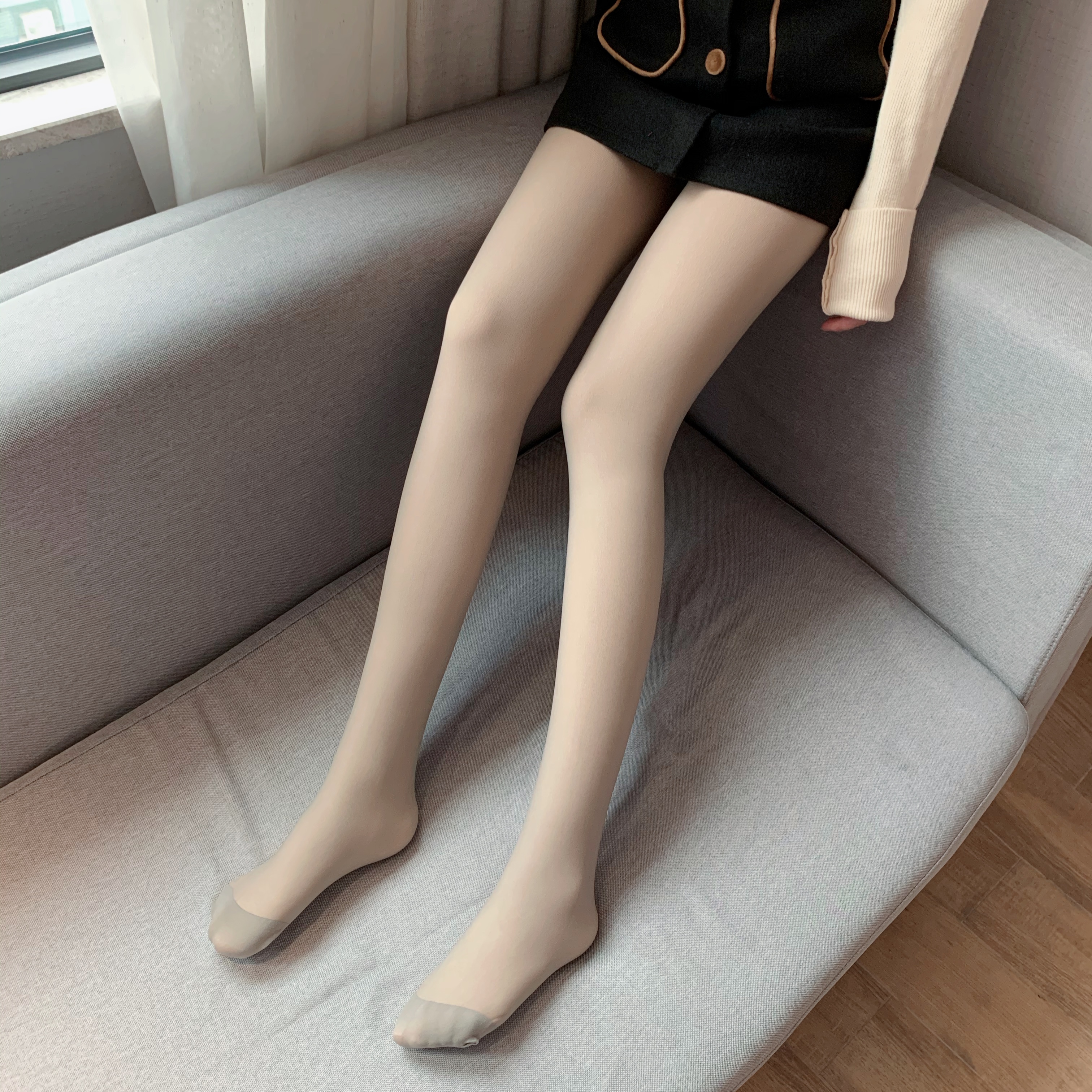 【coco小姐 Cocj522】bi入双层丝袜加绒加厚超逼真光腿神器肉色美腿打底袜裤 货捕头广州站