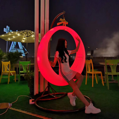[USD 130.80] New light-emitting outdoor network red swing moon hanging ...