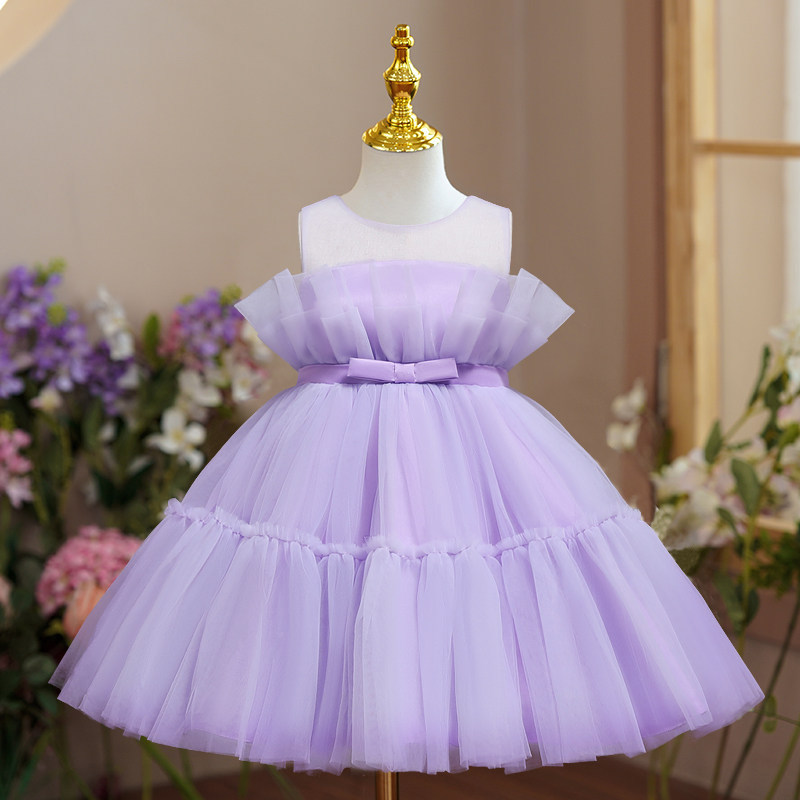 Children's dress princess dress flower girl wedding girl unkempt dress ...