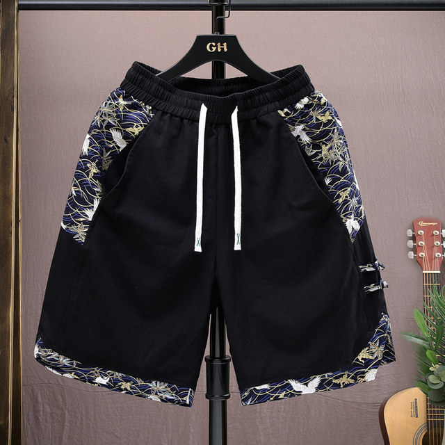 New Chinese shorts men's summer thin loose casual five-point pants ...