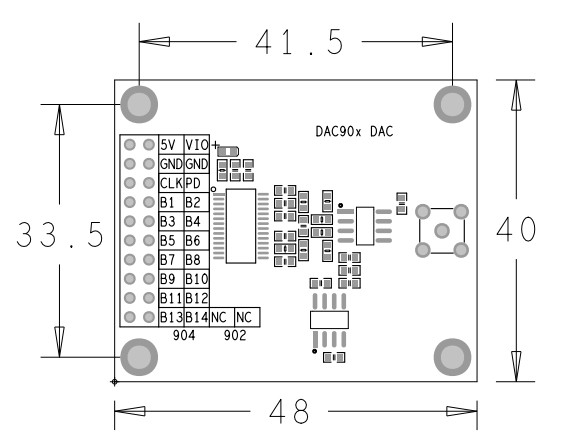 High speed DA digital to analog conversion module DAC902 12 bit DAC904 14 bit 165MSPS|Switch ...