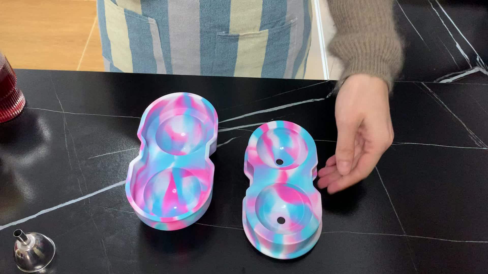 Hot Selling Food Grade Silicone Ice Cube Tray 2 Cavity Big Balls ...