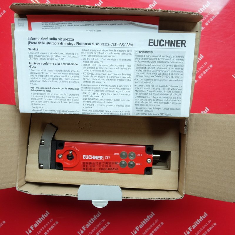 Euchner 111346 安士能安全开关 CET3-AP-CRA-AH-50X-SI-111346