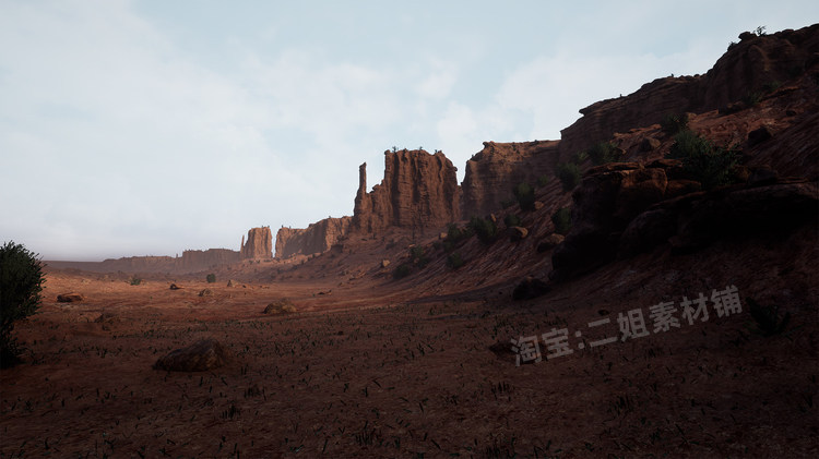 rushify – Canyons Pack V4.27峡谷地形笔刷UE4景观材质纹理素材-cg男孩
