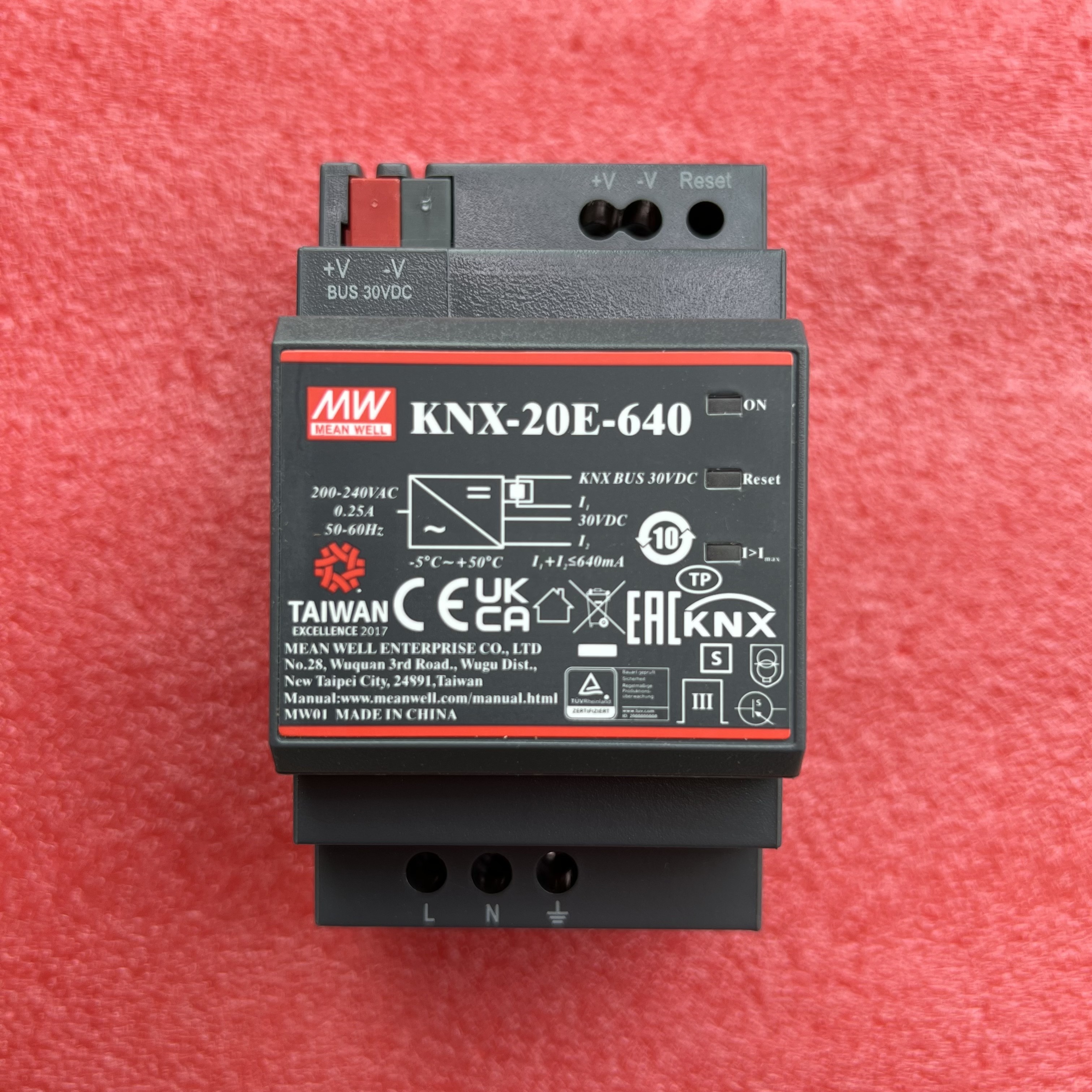 臺灣明緯 KNX-20E-640 KNX/EIB 總線電源模組 640mA KNX開關電源