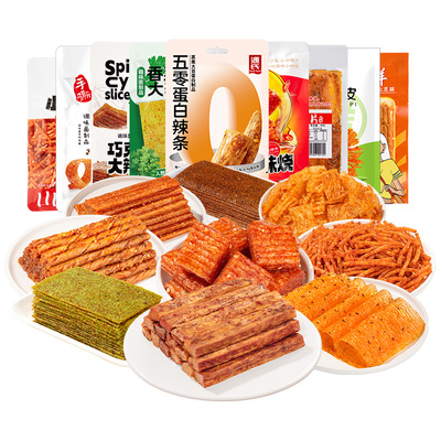 源氏豆制品香辣烤豆卷辣条零食