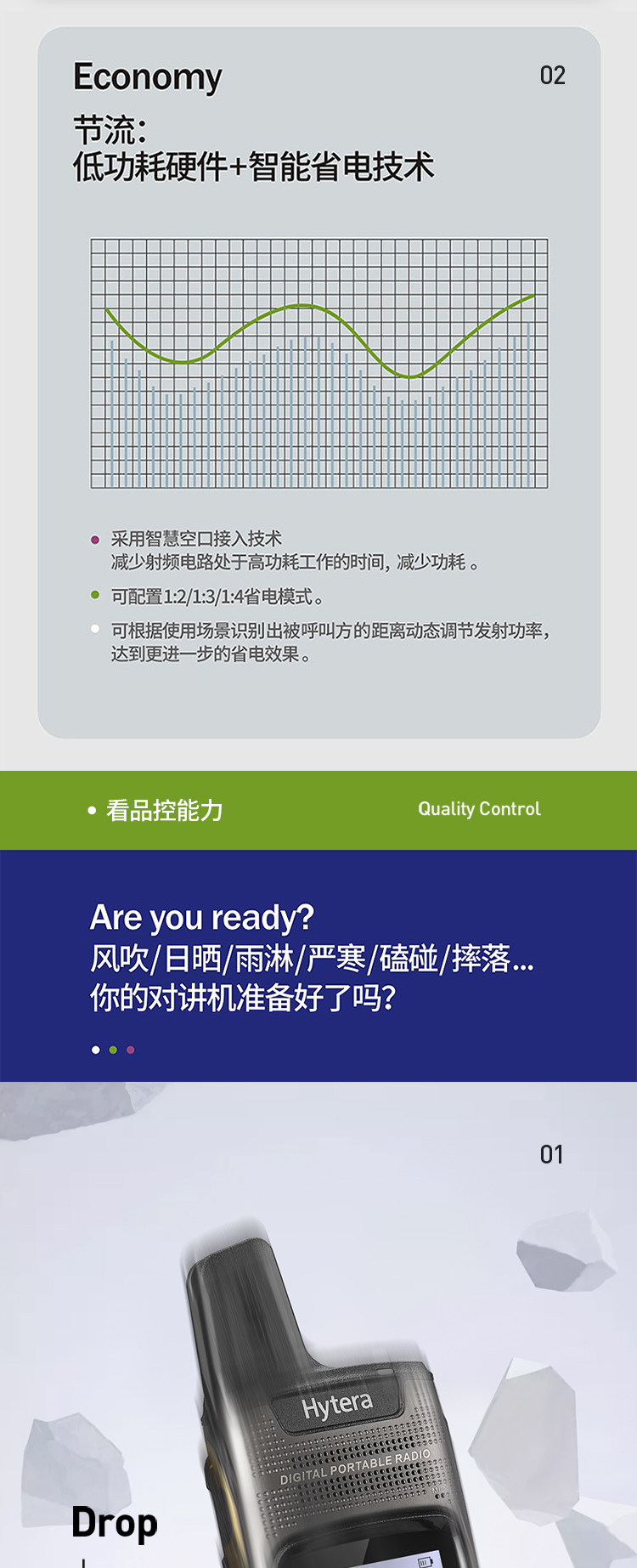 Hytera海能达TD370对讲机小型数字DMR制式酒店手持台-阿里巴巴