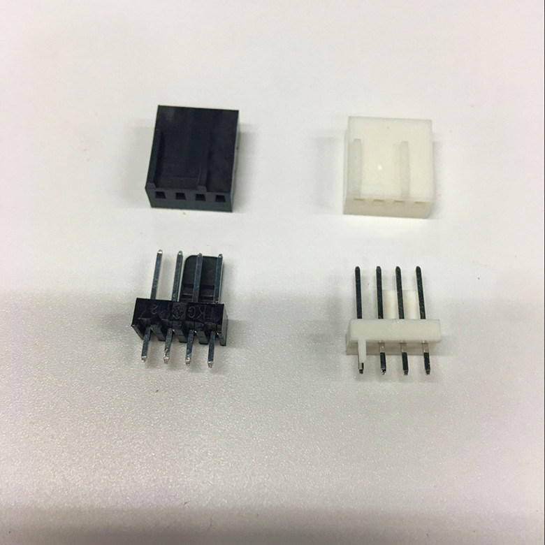 2.54mm连接器插件2510针座 2510错位4P（3+1）直针座 白色/黑色-阿里巴巴