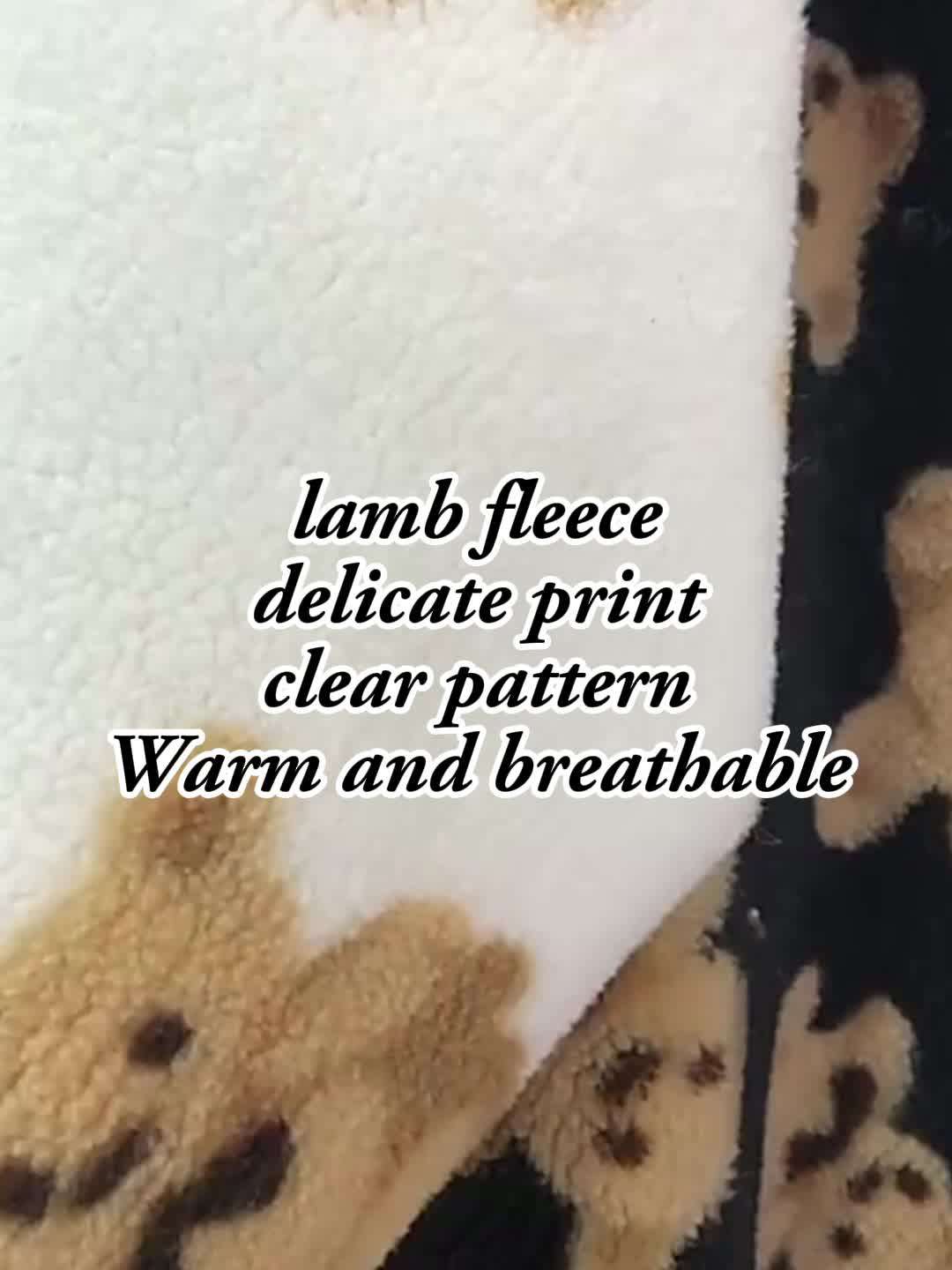 Polyester Customized Polar Fake Sherpa Fleece Bonded Faux Fur Plush ...