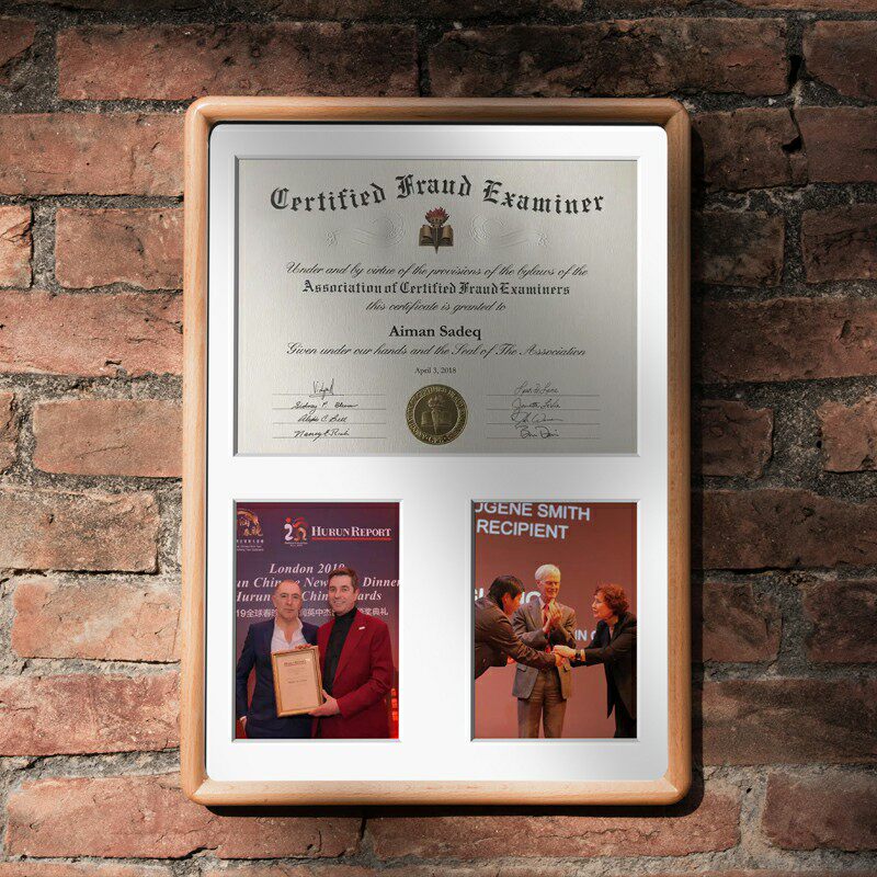 [USD 59.32] a3 walnut wood solid wood certificate medal display frame ...