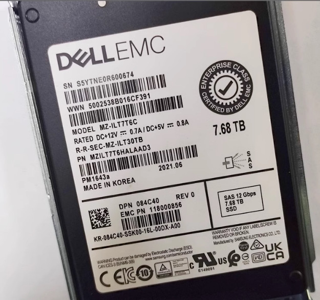 Dell 084C40 7.68T SAS SSD：企业级存储新标杆，性能与稳定性兼得！-磁盘阵列-淘宝好物网