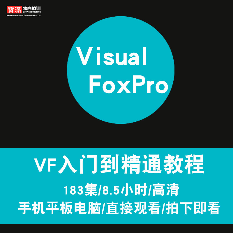 vf视频教程 Visual FoxPro 9教学程序设计课程零基础入门在线课程-Taobao