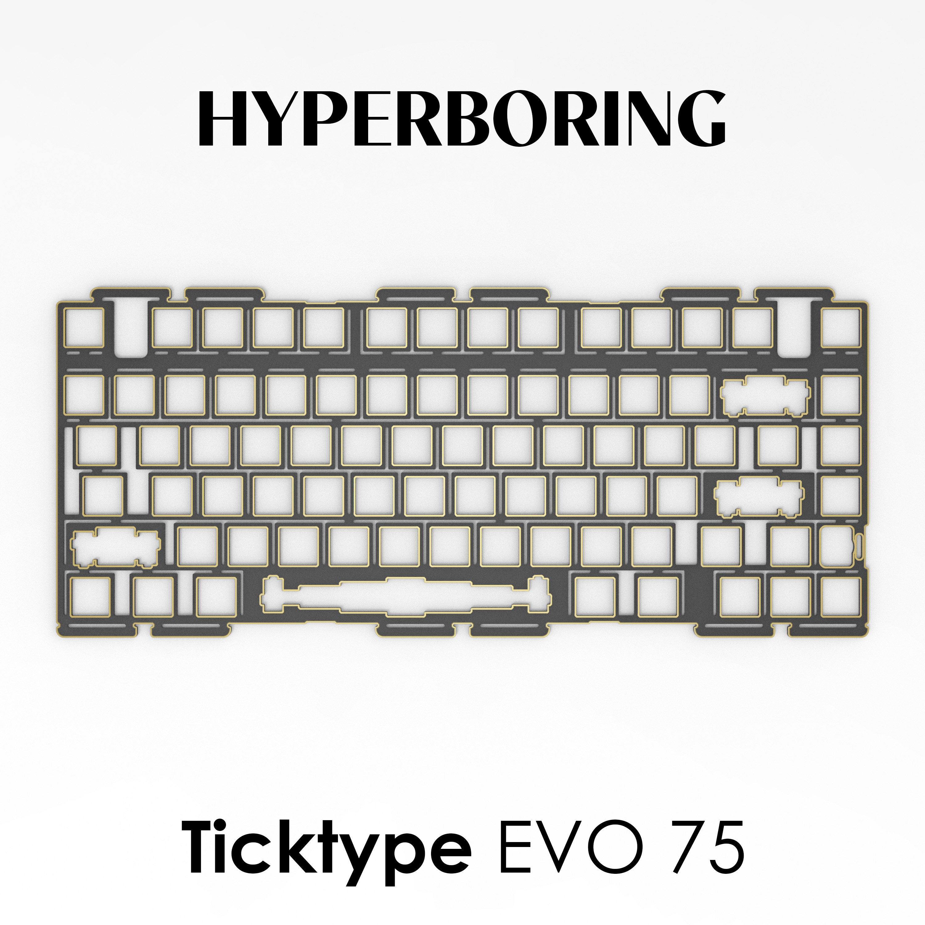 HYPERBORING Ticktype Evo75：机械键盘新宠，铝定位板打造极致手感！-客制化键盘套件-淘宝好物网