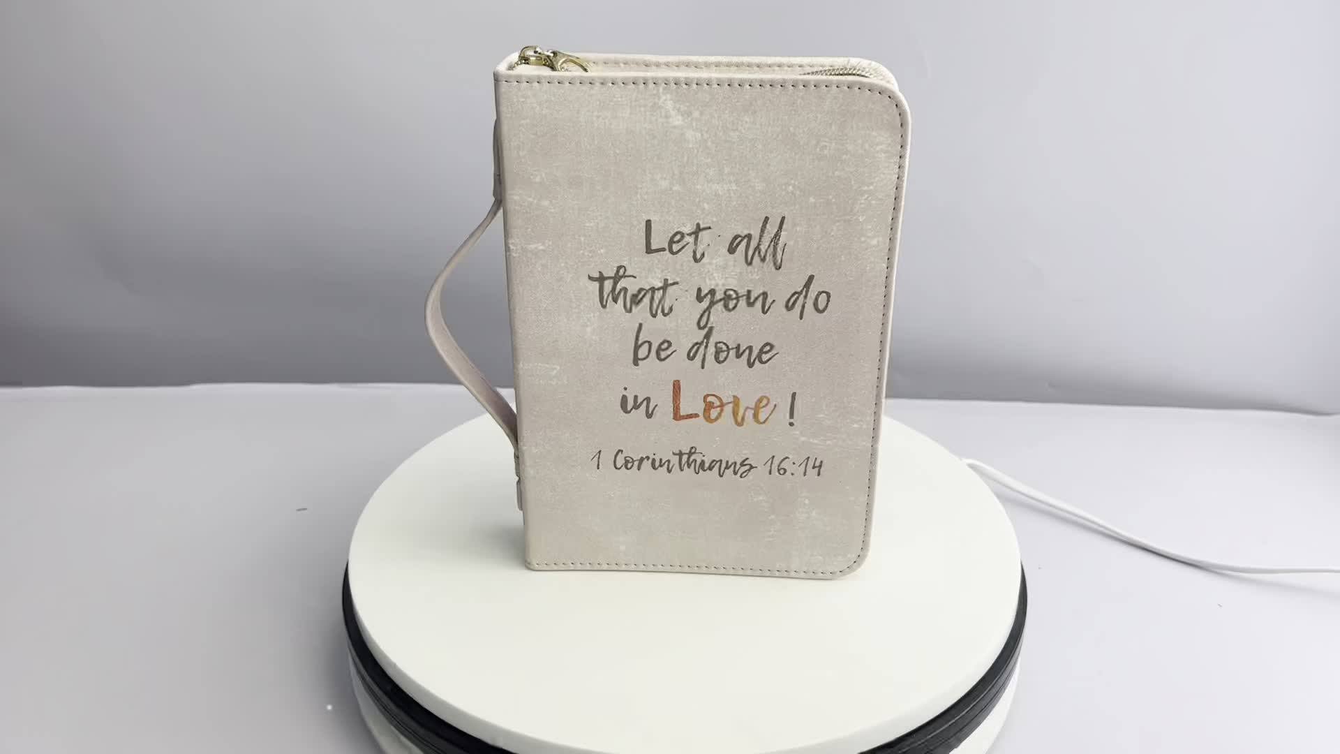 Customized Unique Bible Cover With Lion Gray And Black Extra Large ...