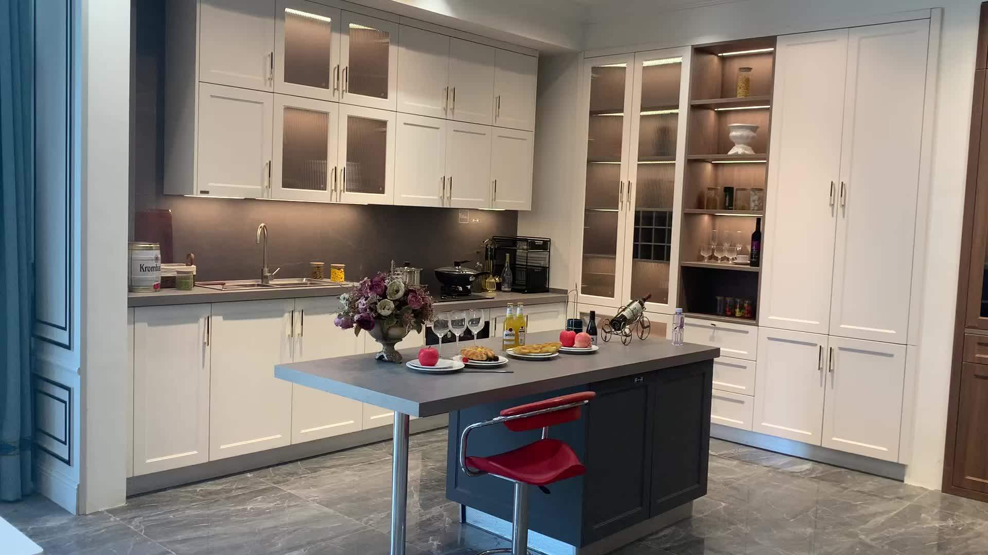 China New Design Custom Full Furniture Modern Kitchen Cabinets Glossy ...