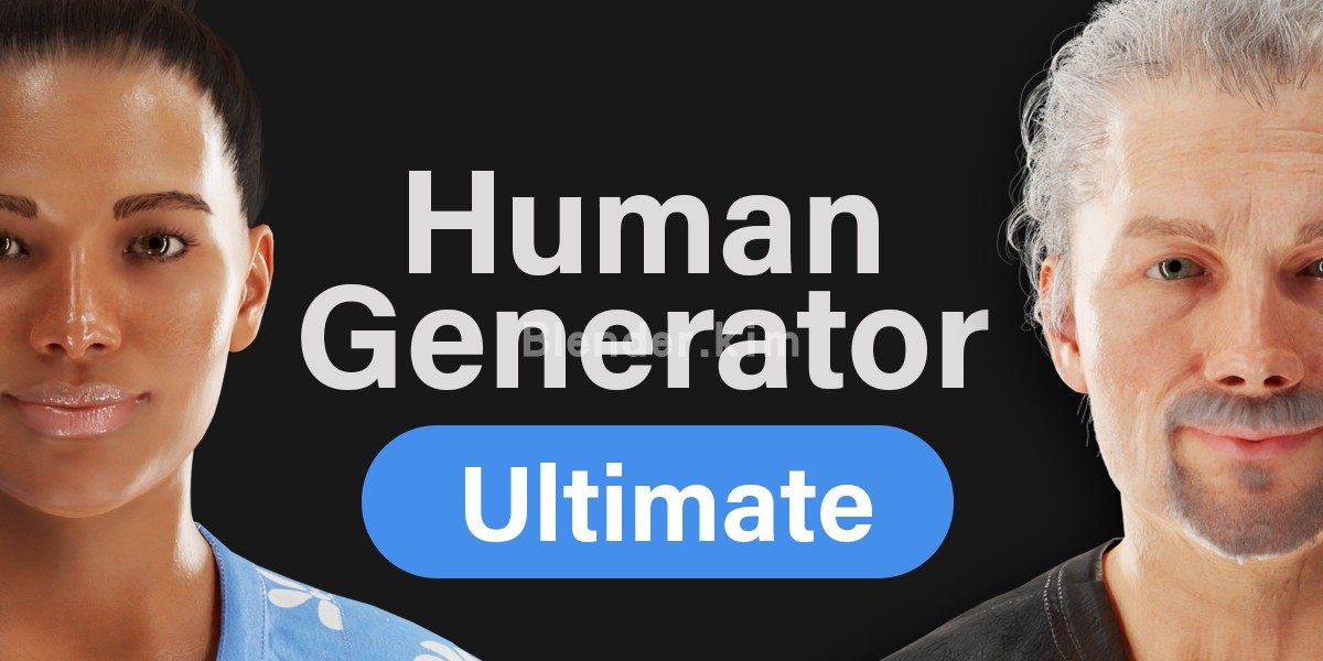 ‎Human Generator Ultimate 三维人物模型生成器 – Blender插件-魔酷网