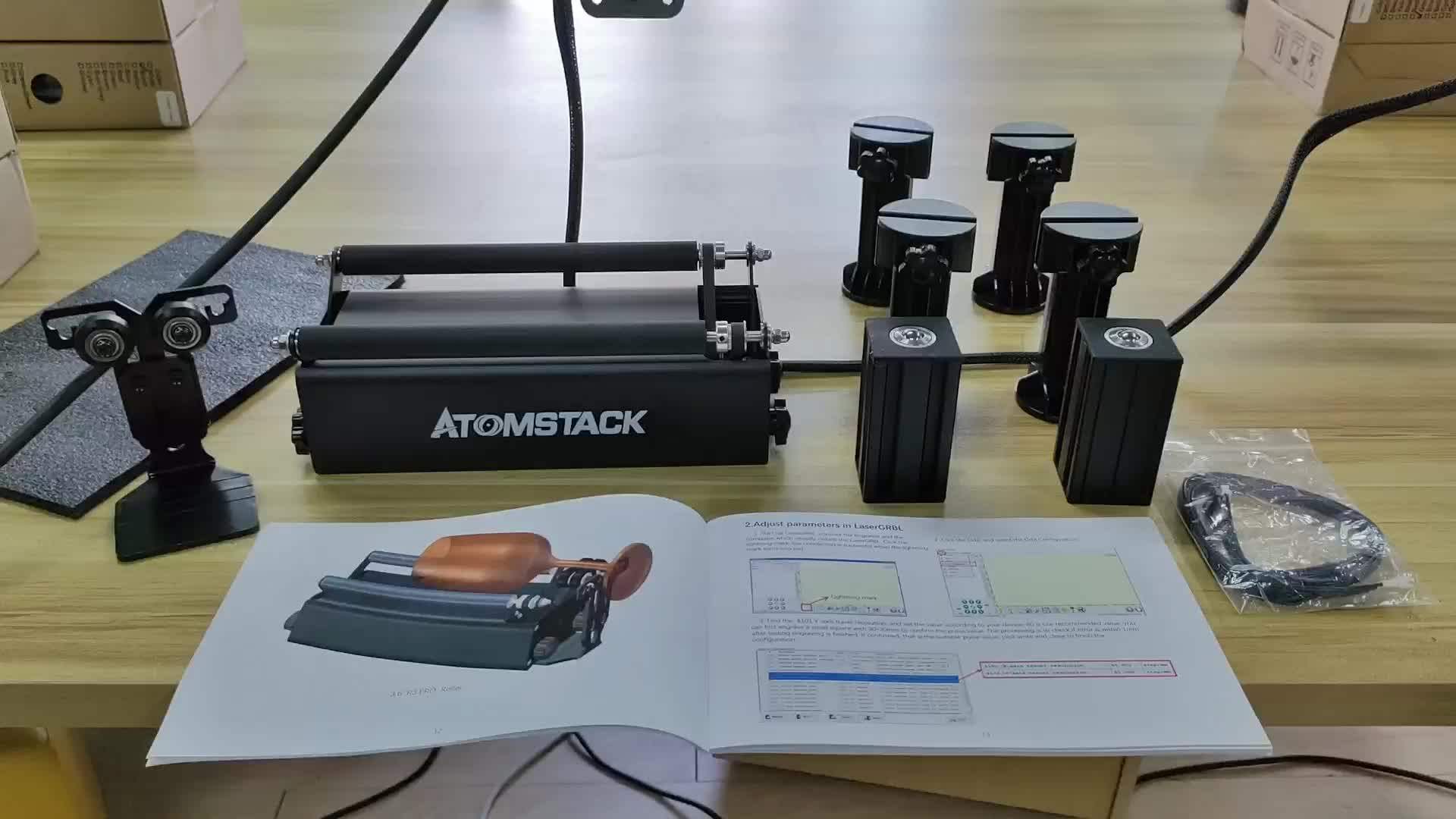 Atomstack R3 Pro Rotary Engraver Y-axis Roller Engraving Module For ...
