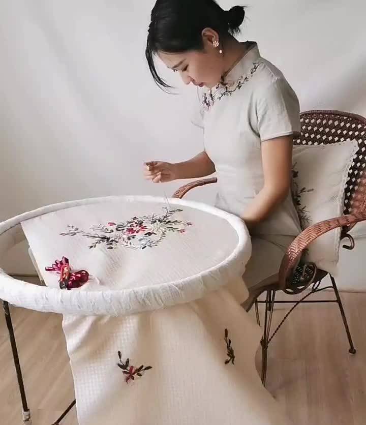 Chinese Embroidered Tablecloth Cloth Art Pastoral Tablecloth Cotton ...