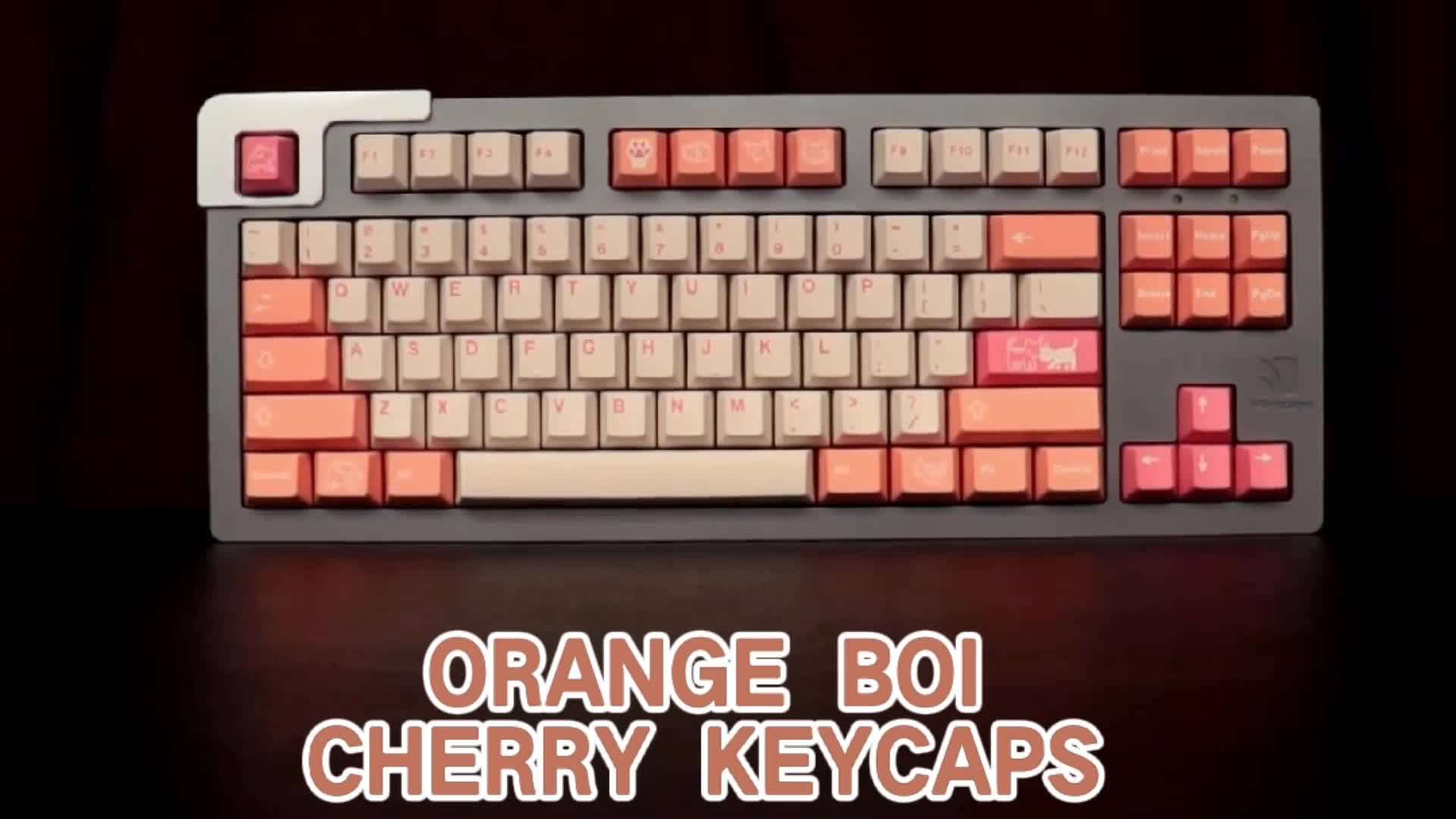 Gmk Orange Boi Keycaps Cherry Profile Dye-sub Mechanical Keyboard ...