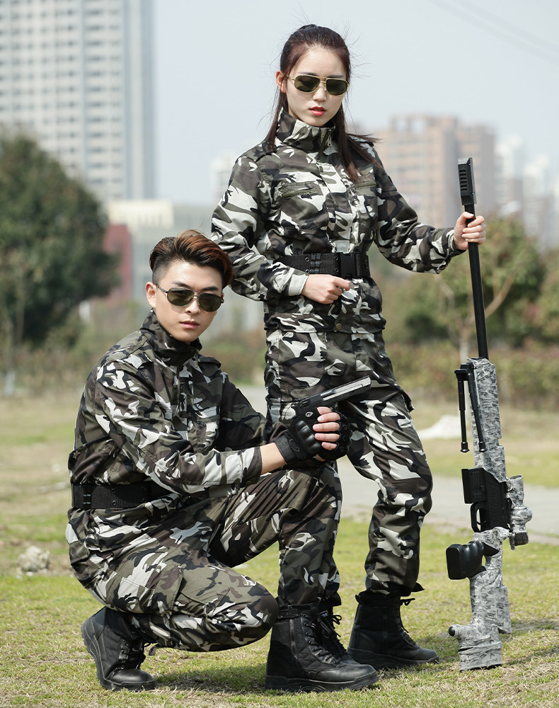 [USD 28.97] Camouflage suit men's spring summer long sleeve field ...