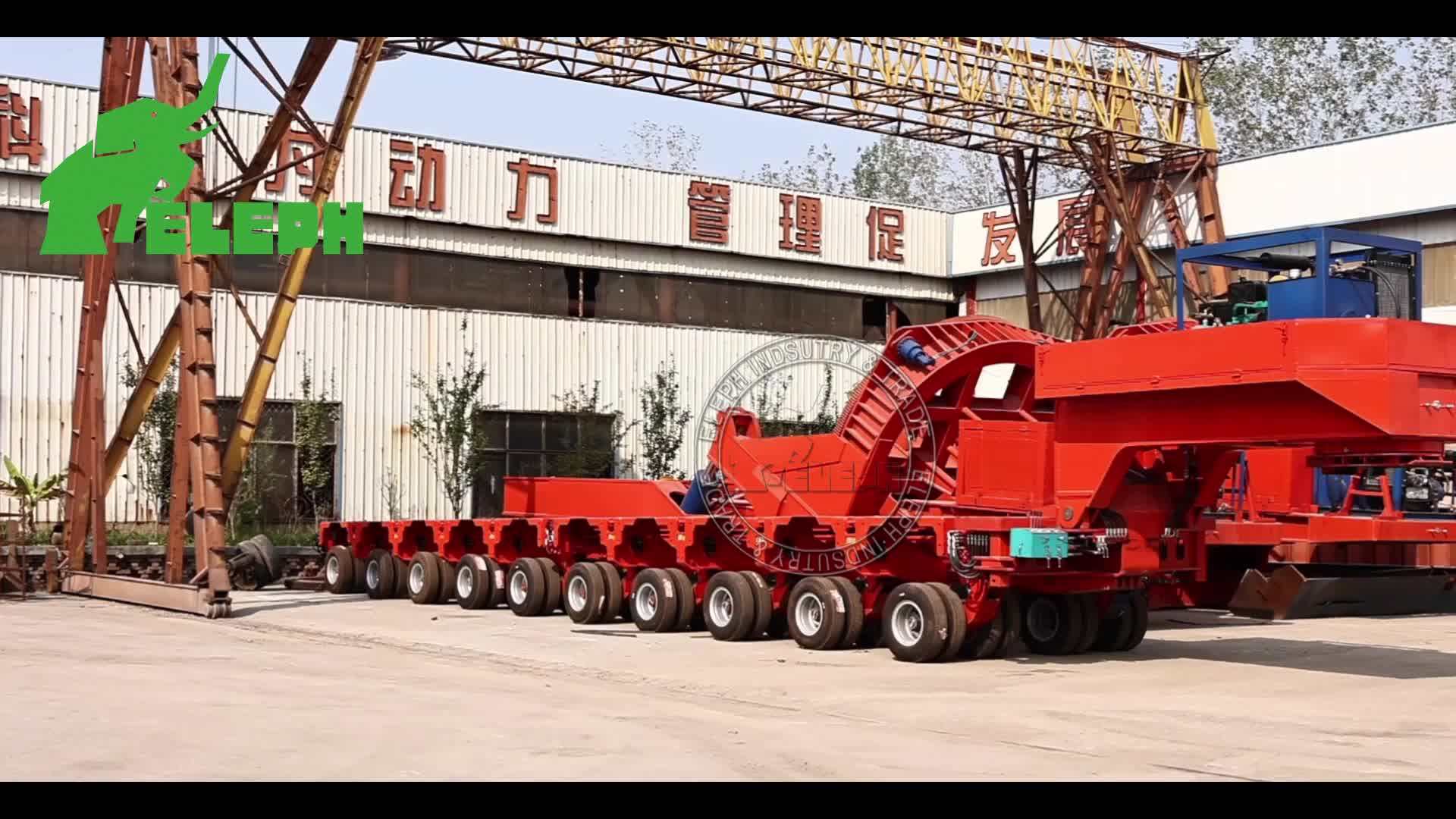 Heavy Load Lowbed Transport Viaducts Modular Trailer Modular Hydraulic ...