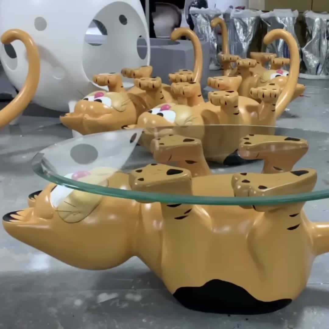 Designer Glassfiber Coffee Table Living Room Luxury Garfield Coffee ...