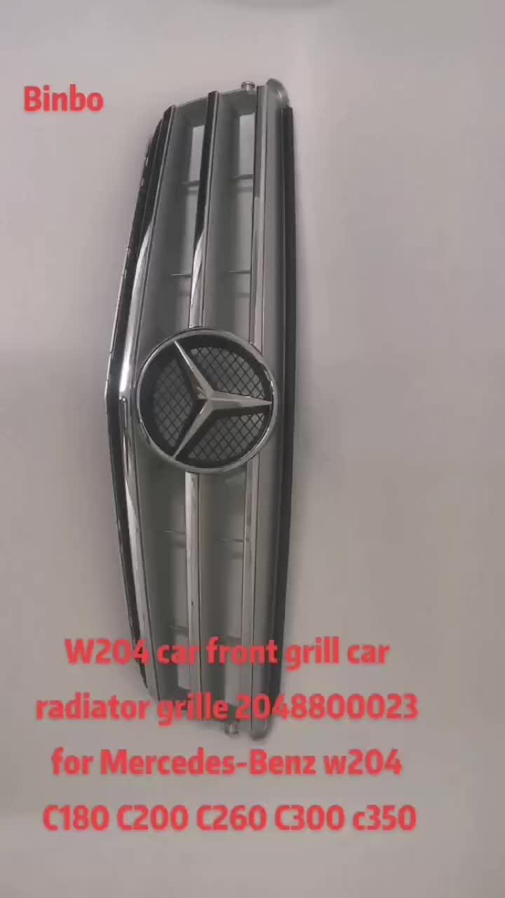 High Quality W204 Car Front Grille Radiator Grill Assembly Silver ...