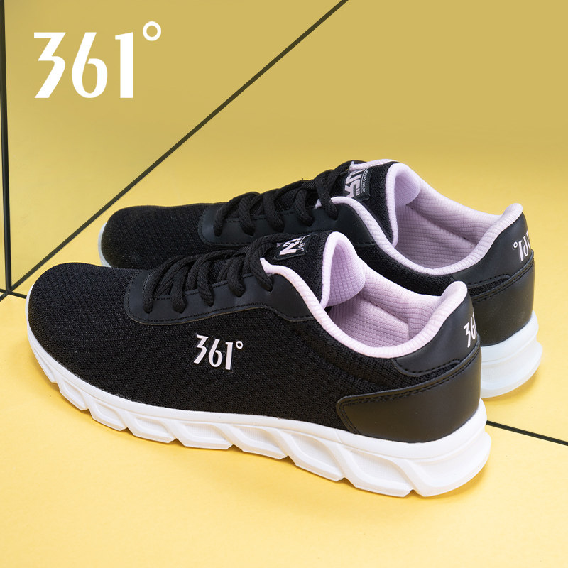361女鞋黑色运动鞋女春季新款网面休闲鞋官方正品透气软底跑步鞋-Taobao