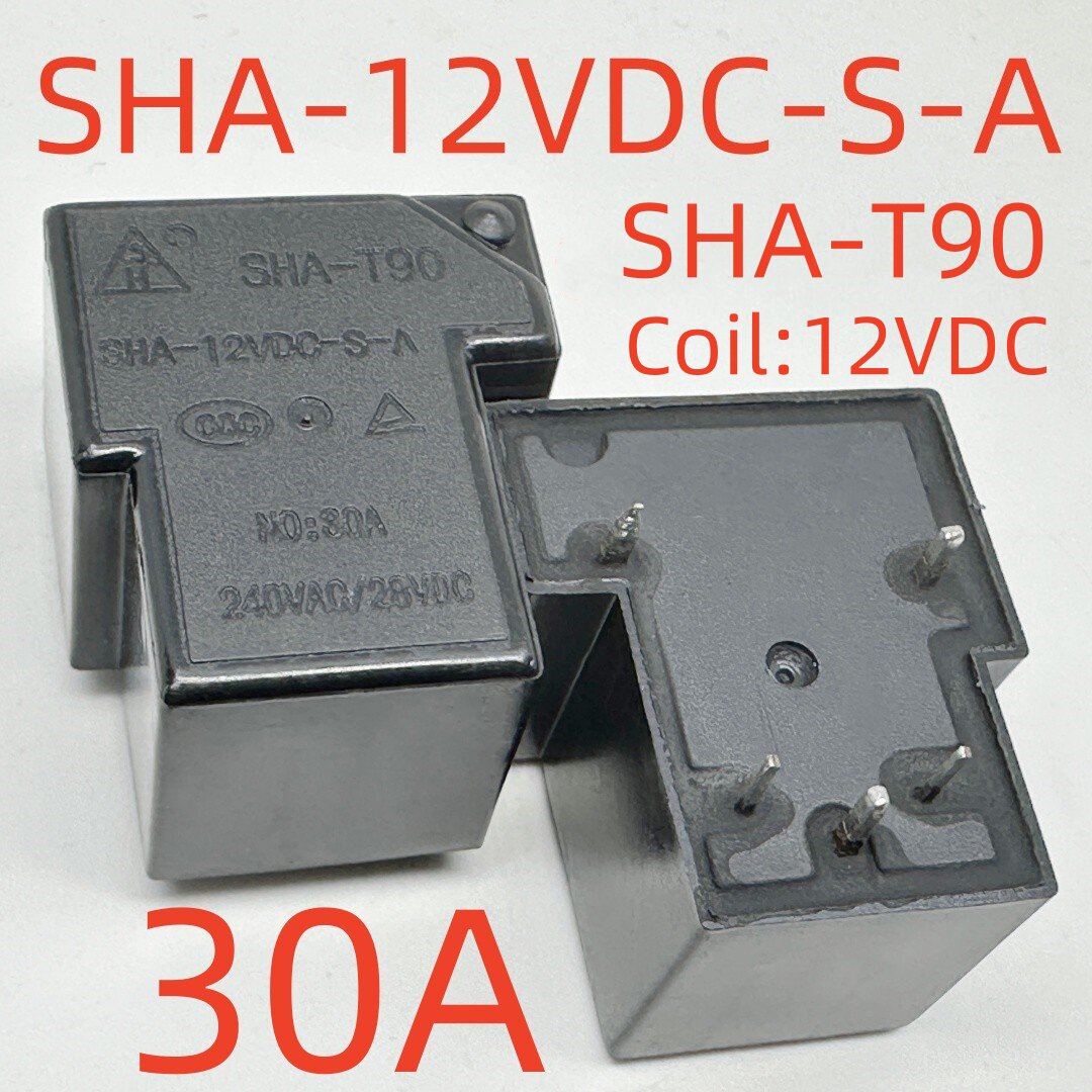 全新原装 5脚单常开 30A 继电器 SHA-T90 SHA-12VDC-S-A T90A5