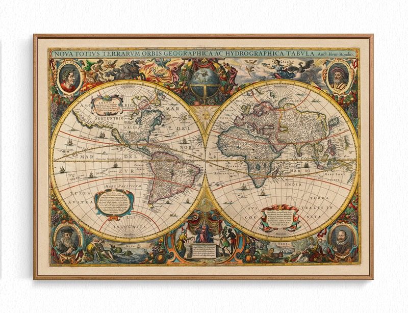 Great Navigation Era Ancient World Geography Illustration Poster ...